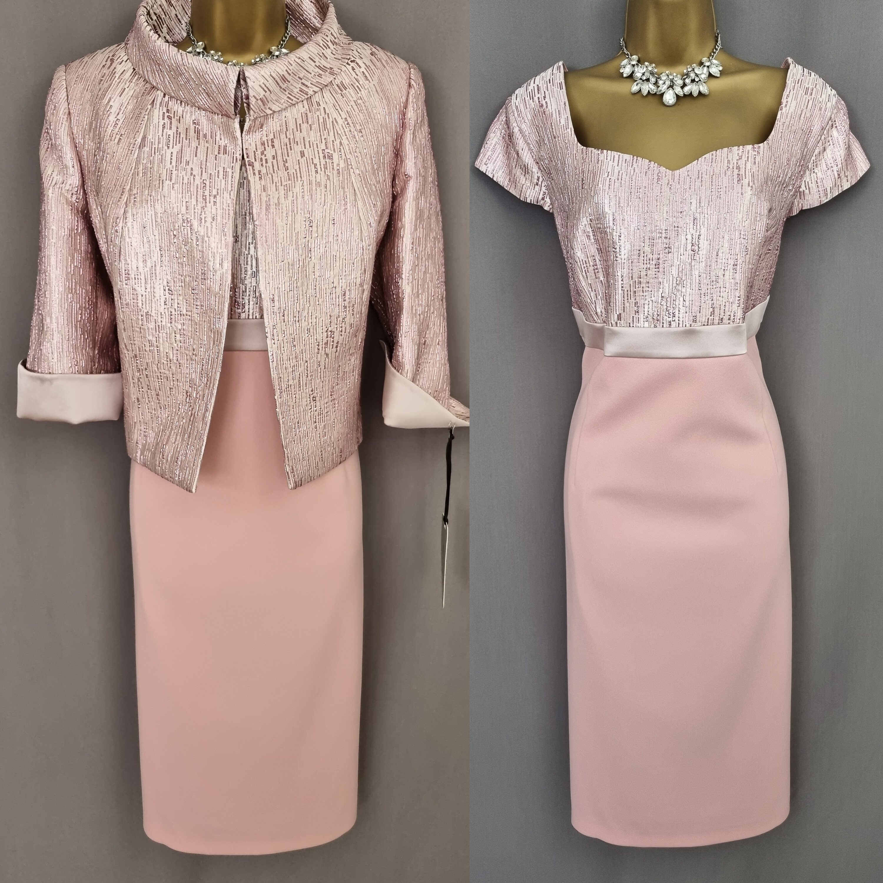 LEXUS Dress Jacket Suit Size 14 Blush Pink Mother of the Bride V817 ...