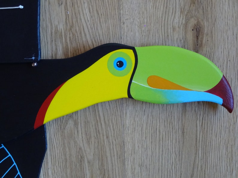 Wooden Flying Bird Mobile Toucan à Carène Decoration for the - Etsy