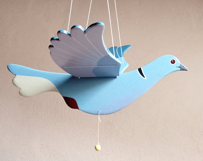 Dove Wooden Flying Bird Mobile for Kid's Room Toy or Home Decration - Etsy