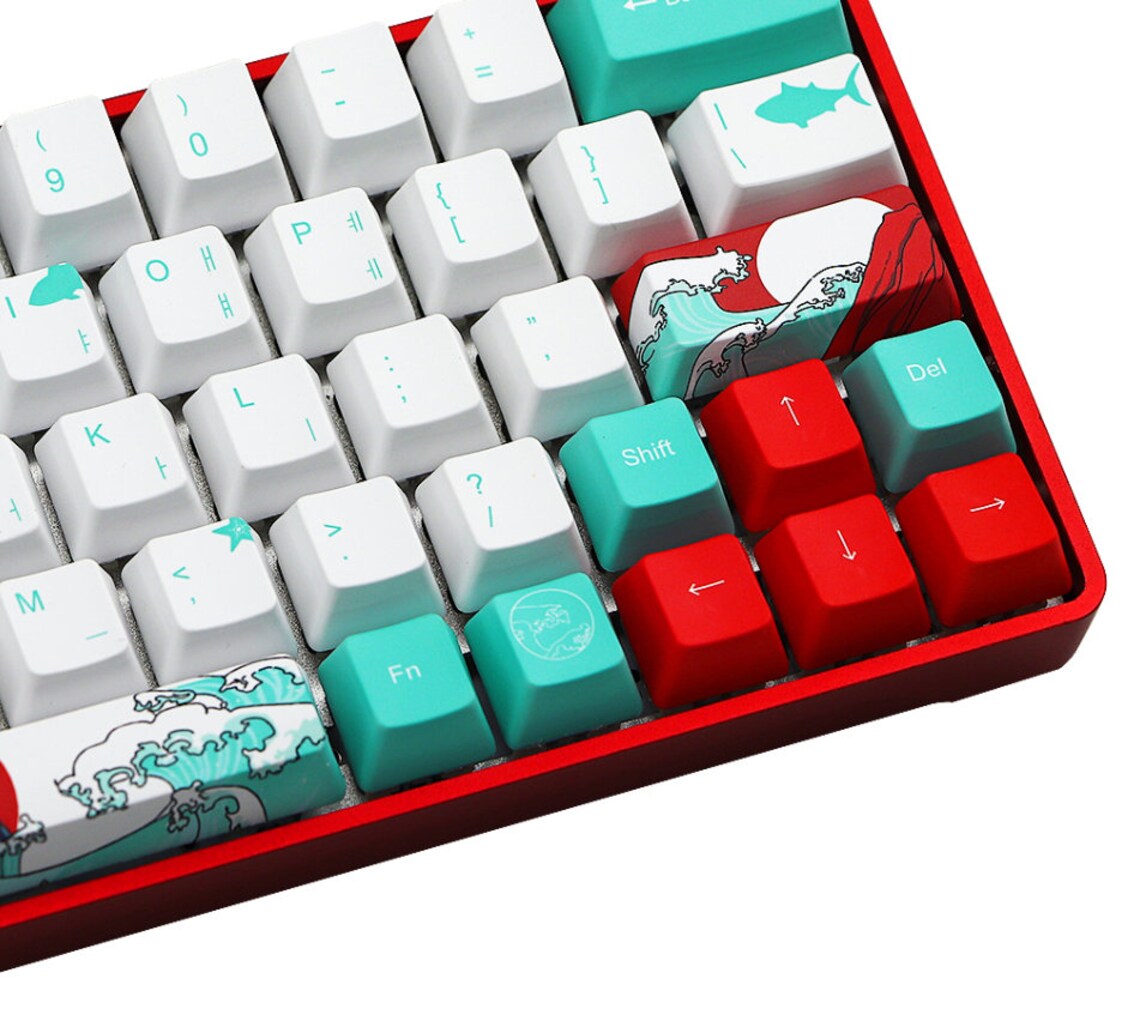 Coral Sea Keycaps 71 Keycaps Japanese Keycap Set PBT | Etsy UK