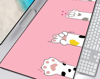 Pink Cat Mouse Pad - Etsy
