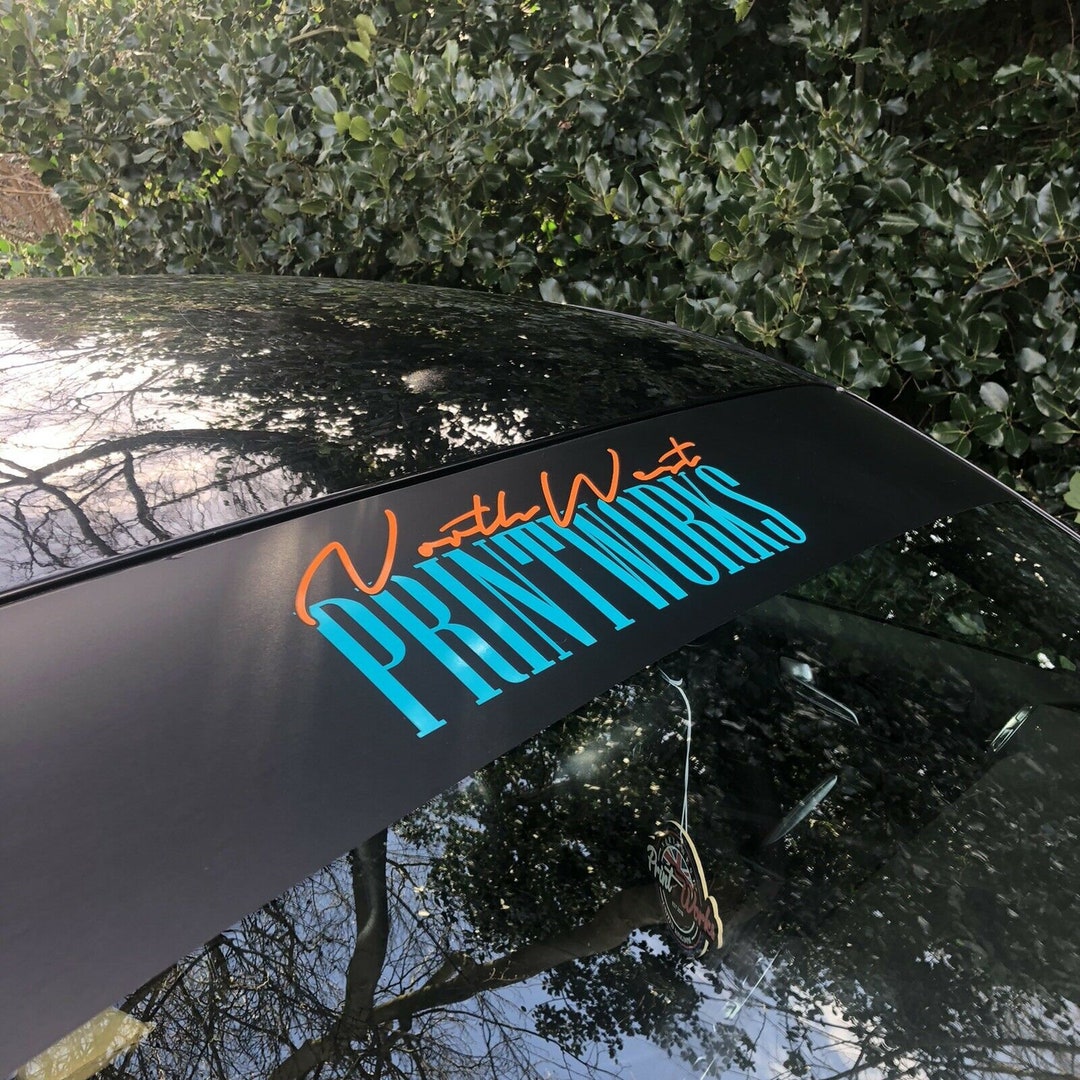 Custom Sunstrip Matt Black Your Text/font/design - Etsy UK