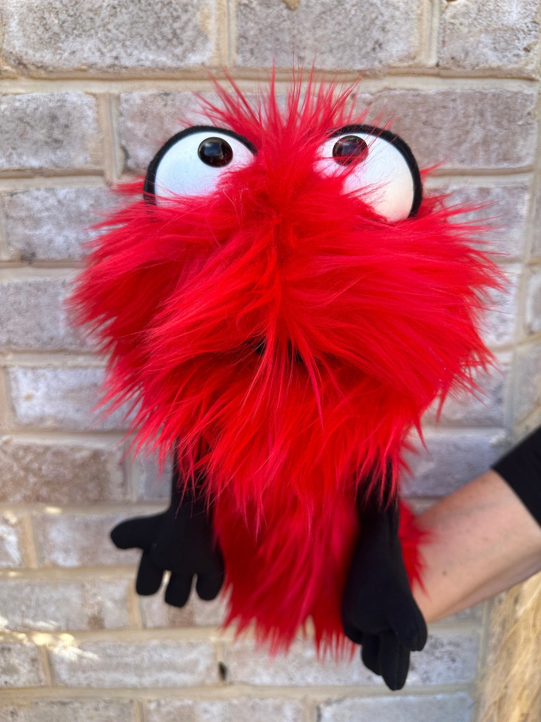 Red Furry Puppet, Monster Puppet, Professional Puppet - Etsy
