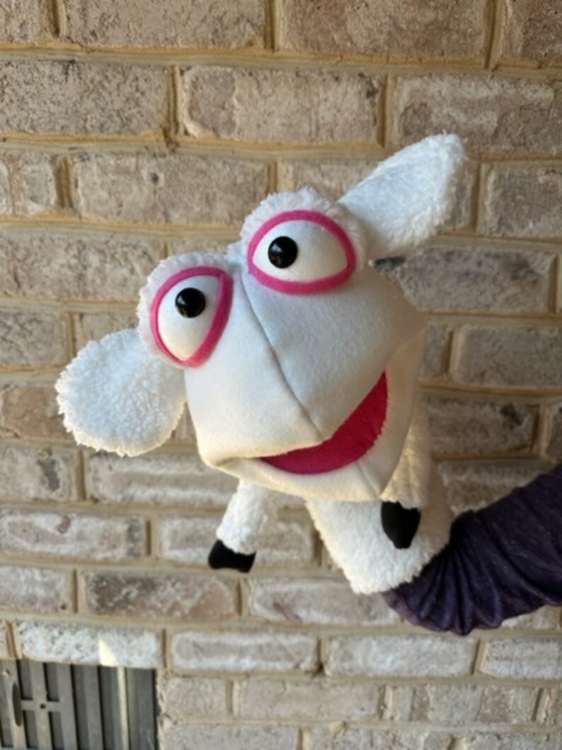 SALE Fuzzy White Lamb Puppet Furry Muppet Like Puppet - Etsy