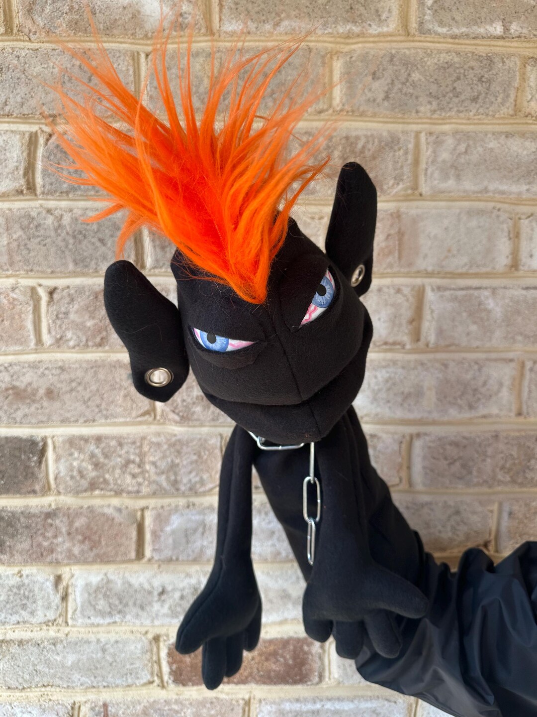 Punk Rock Puppet, Professional Puppet, Handmade Puppet, Black Puppet - Etsy