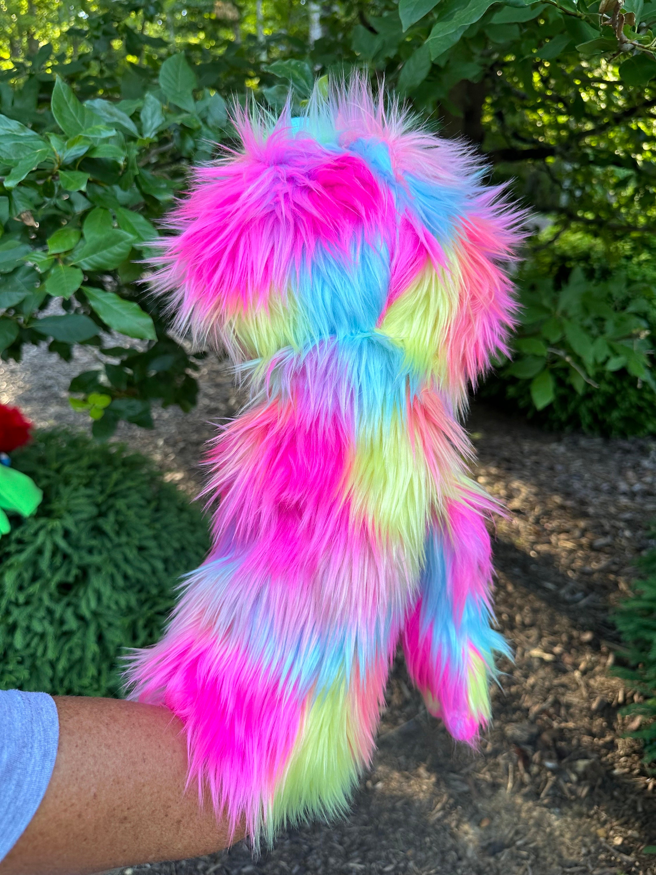 Tie Dye Muppet Like Puppet Furry Monster Puppet Professional - Etsy