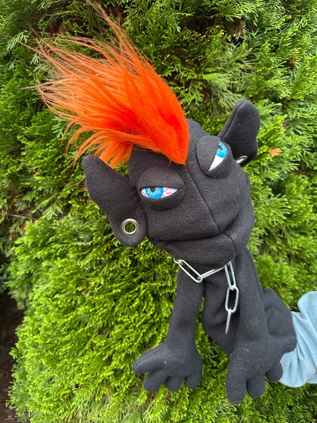 Punk Rocker Puppet, Black Puppet, Professional Puppet, Handmade Puppet ...
