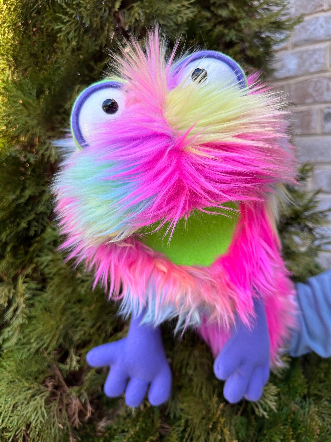 Professional Puppet, Furry Monster Puppet, Tie Dye Puppet, Handmade ...