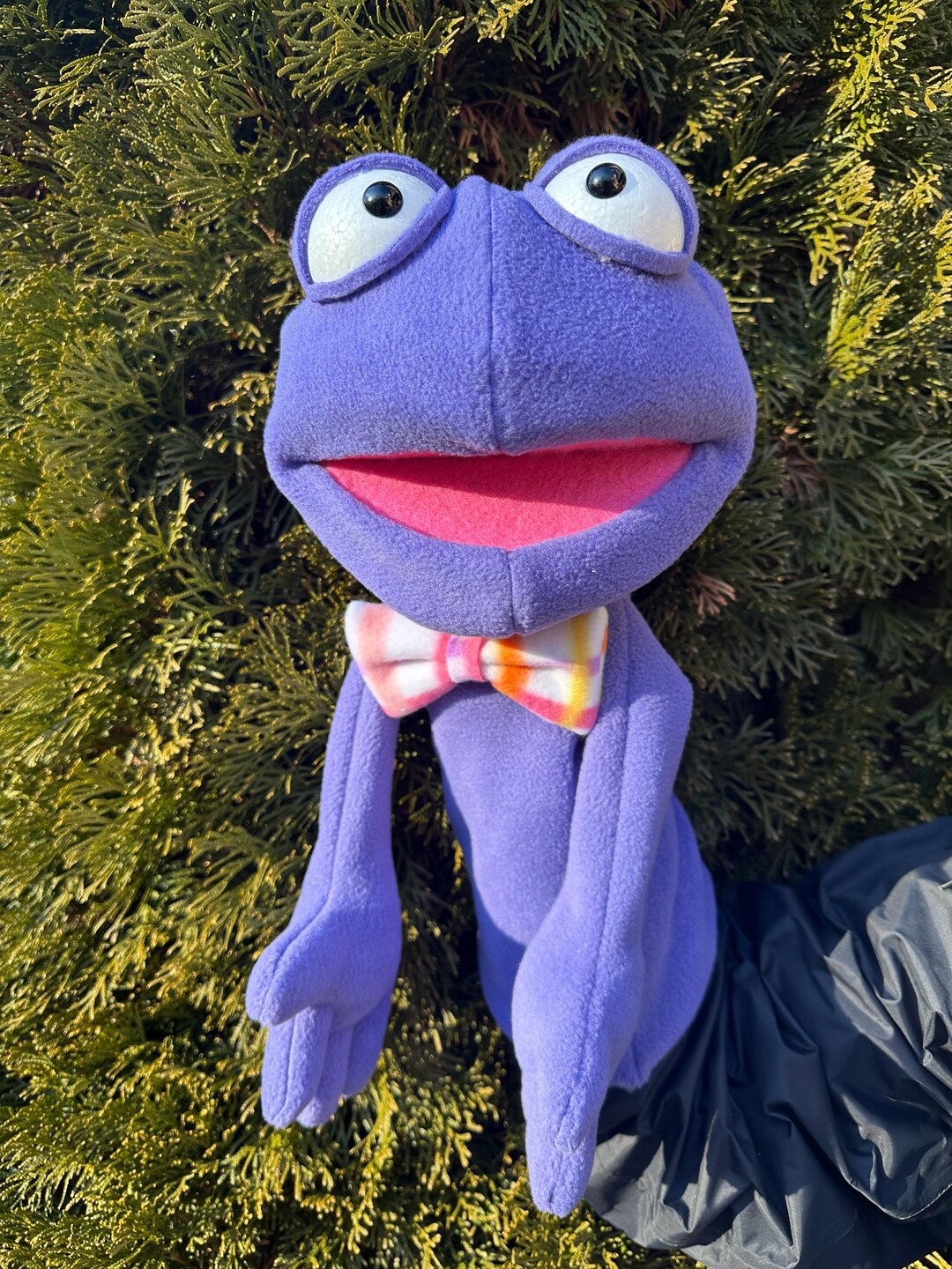 Purple Frog Puppet, Purple Puppet, Professional Puppet, Moving Mouth ...