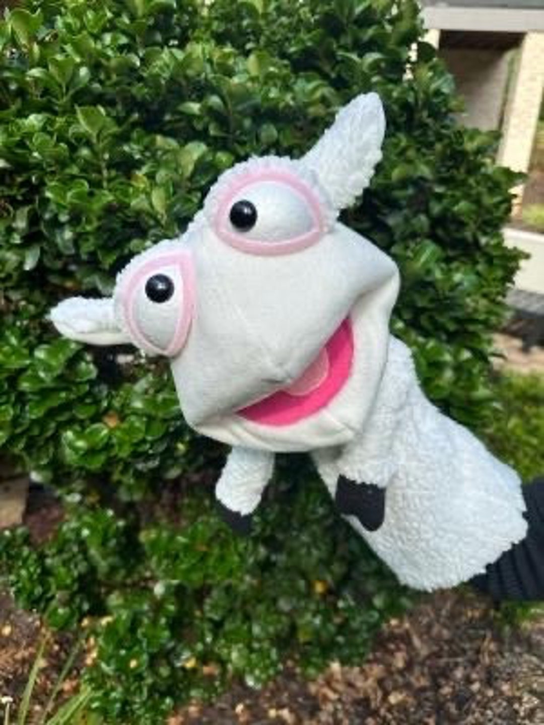 Fuzzy White Lamb Puppet Furry Muppet Like Puppet - Etsy