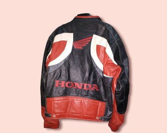 Honda Leather Jacket - Etsy