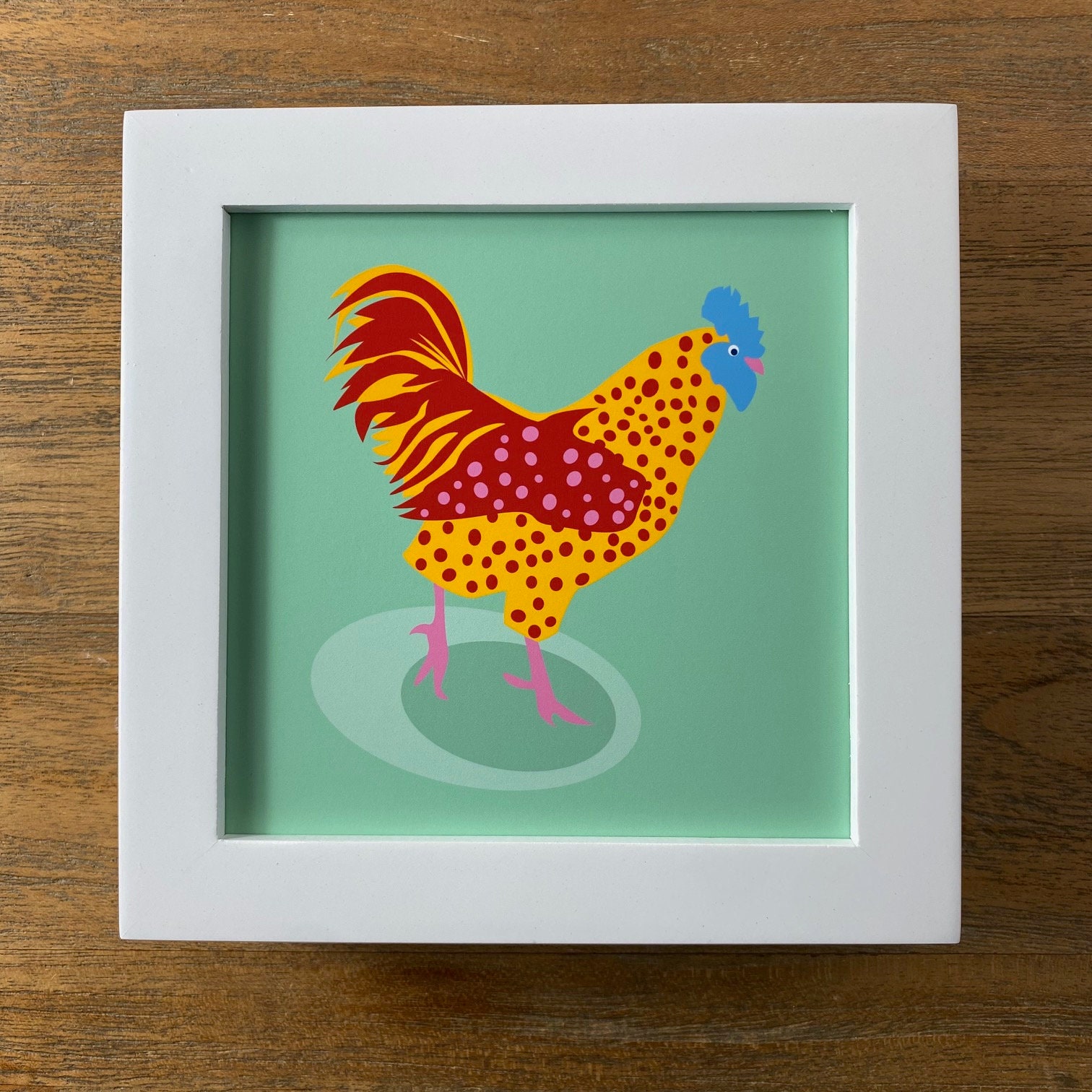 Framed Pop Art Chicken Available in 5 Colors Small, Framed Print - Etsy
