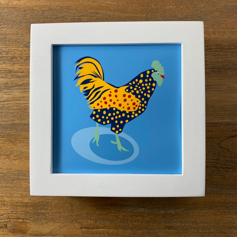 Framed Pop Art Chicken Available in 5 Colors Small, Framed Print - Etsy