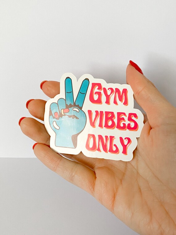 Gym Vibes Only Sticker Retro Sticker Fitness Sticker - Etsy