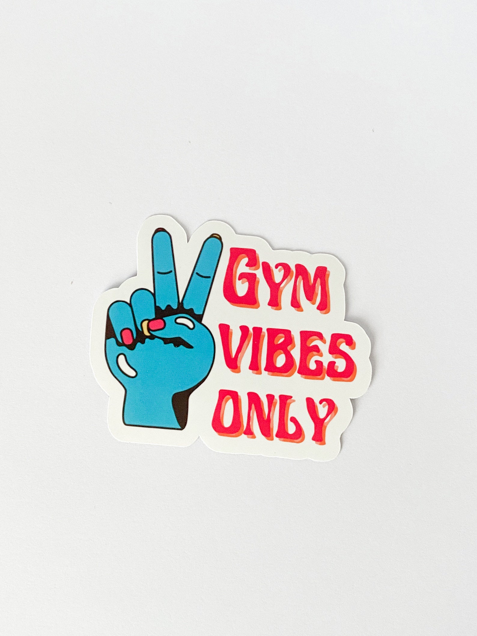 Gym Vibes Only Sticker Retro Sticker Fitness Sticker - Etsy