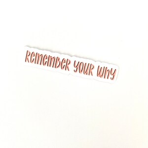 Remember Your Why Sticker Motivational Sticker Waterproof Gym Sticker ...