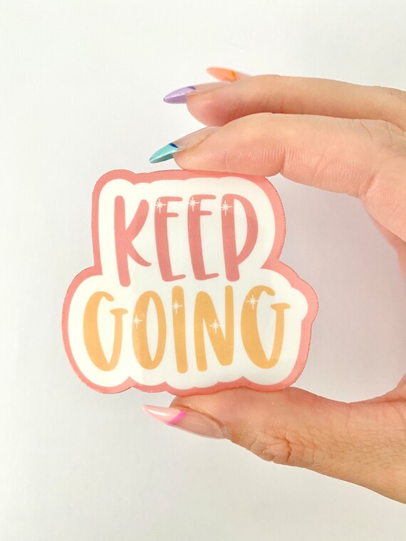 Keep Going Sticker Motivational Cute Workout Sticker - Etsy