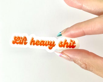 Lift Heavy Sticker - Etsy