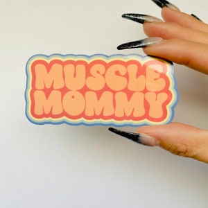 Muscle Mommy Retro Sticker Gym Sticker - Etsy