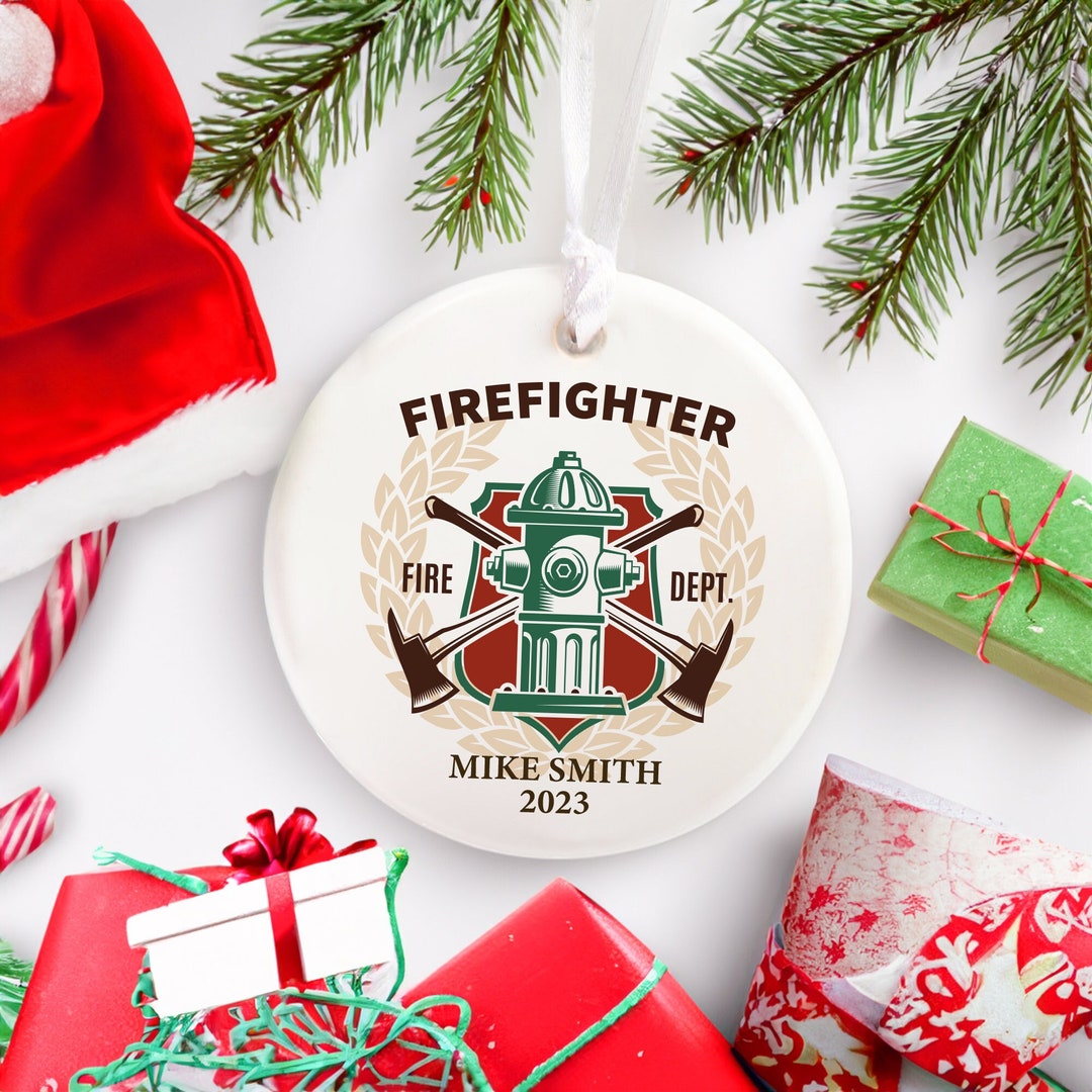 First Christmas Fire Department Ornament, Firefighter Christmas ...