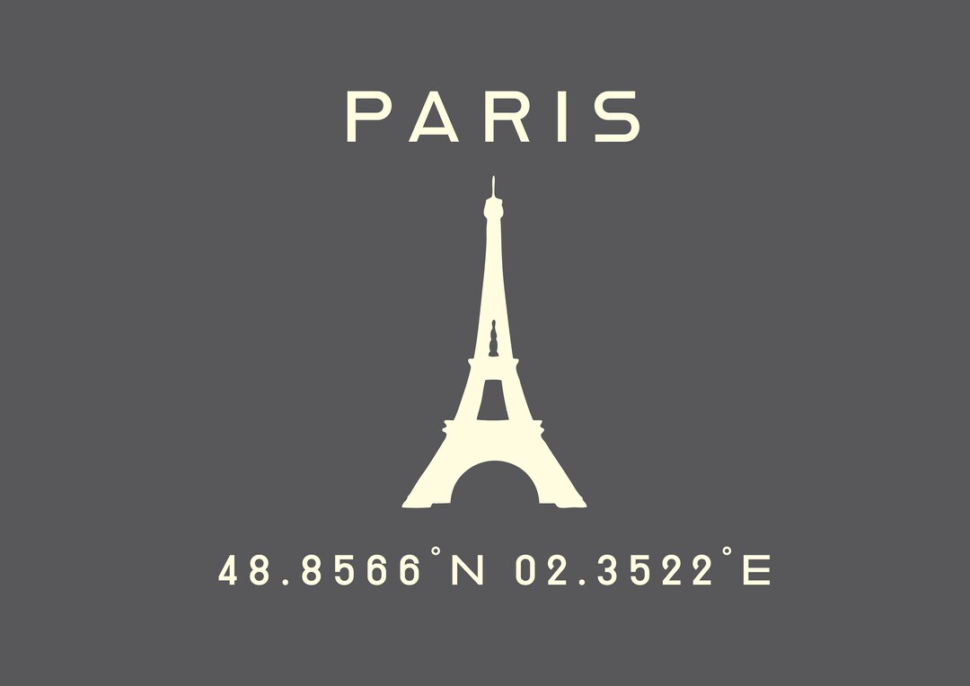 Paris Digital Download Location Travel Print Eiffel Tower and ...