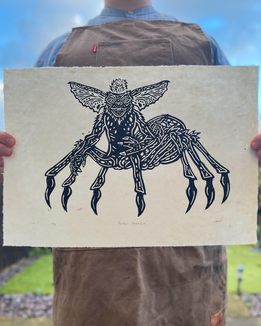Limited Edition ‘spider Gremlin’ Lino Block Print | Gremlins 2: the New ...
