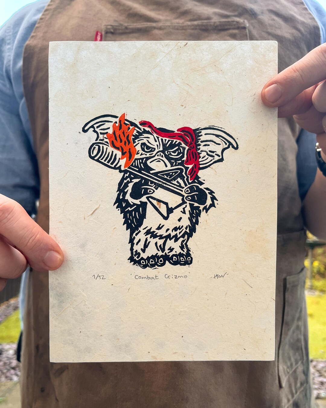 Limited Edition ‘combat Gizmo’ Linocut Print | Gremlins 2: the New ...