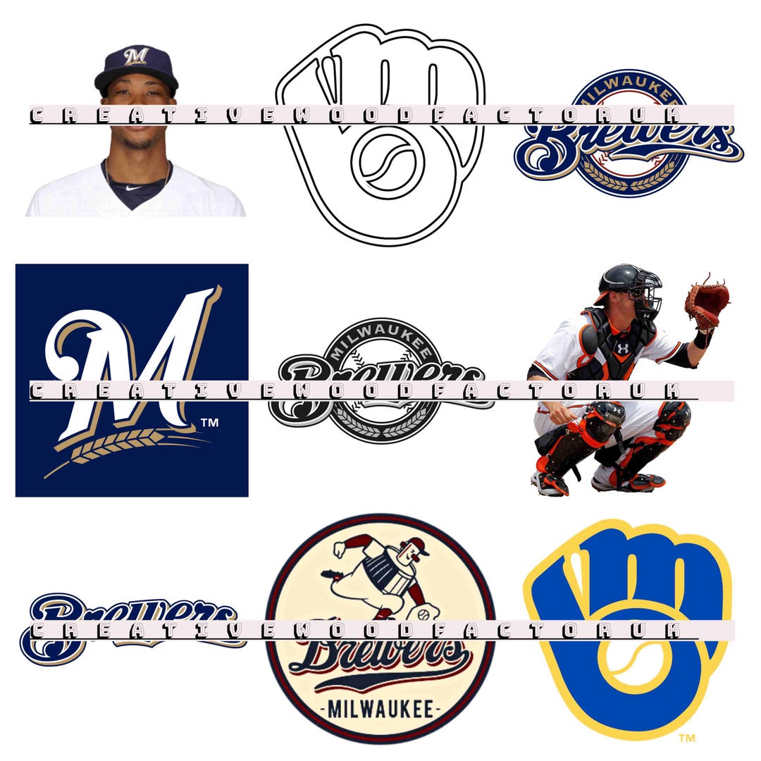 Brewers 30 Bundle, Baseball Logos, Crests Etc. Outline, Laser Svg, Dfx ...