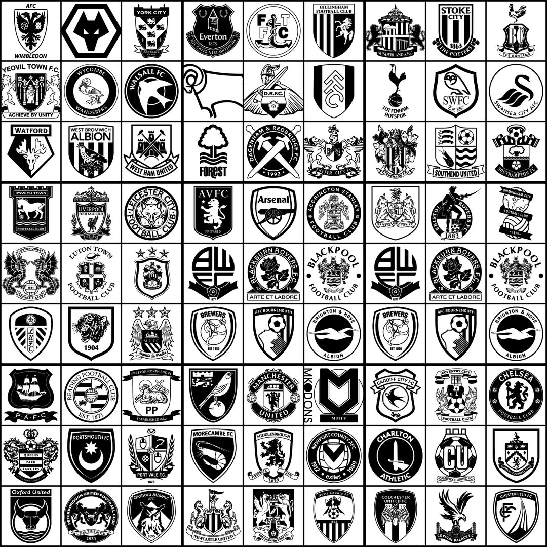 77 English Football Clubs Emblems, Crests, Logos Svg, Dfx, Lbrn, Ai ...