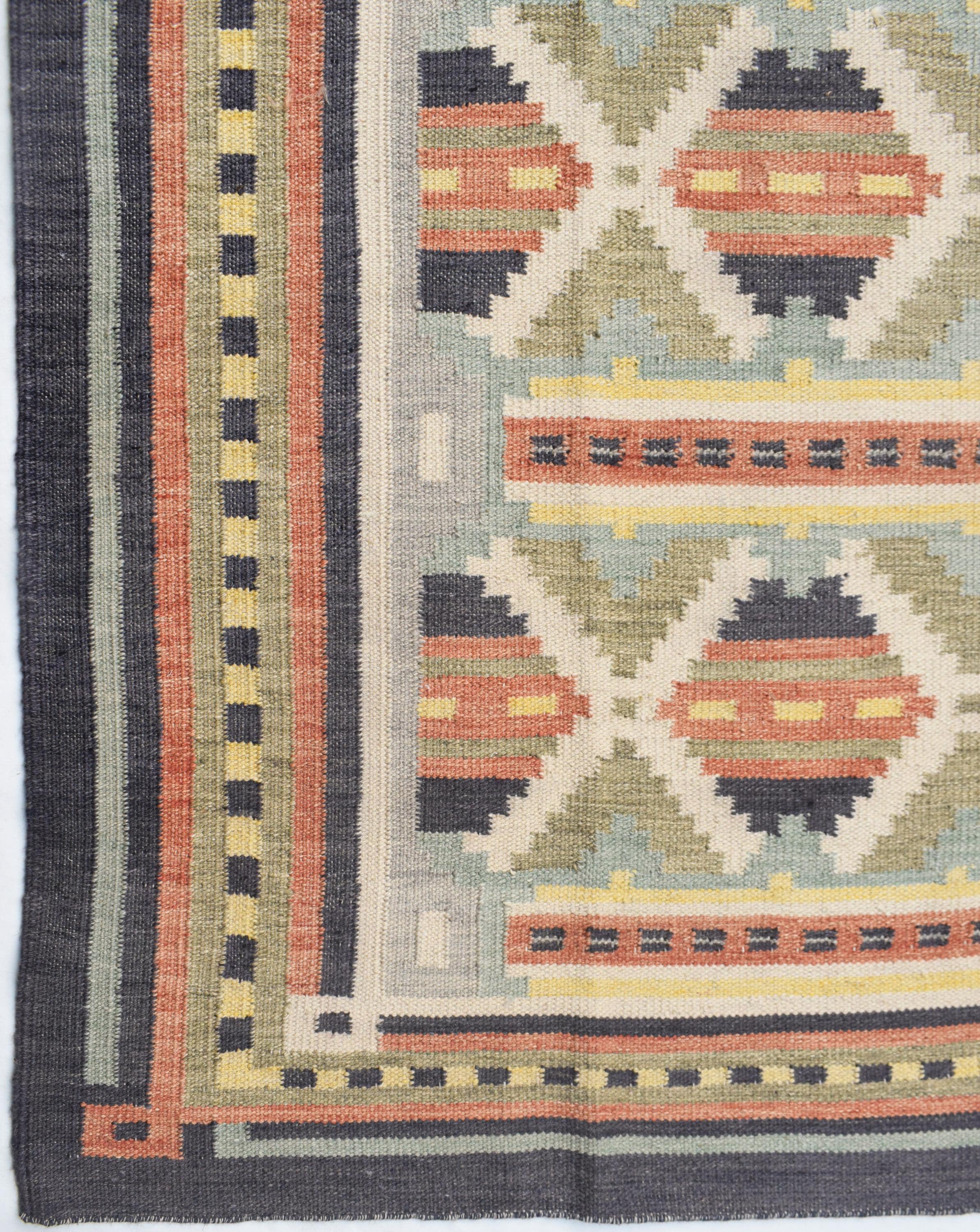 Handwoven Scandinavian Style Rug: Swedish Inspired Flatweave Kilim With ...
