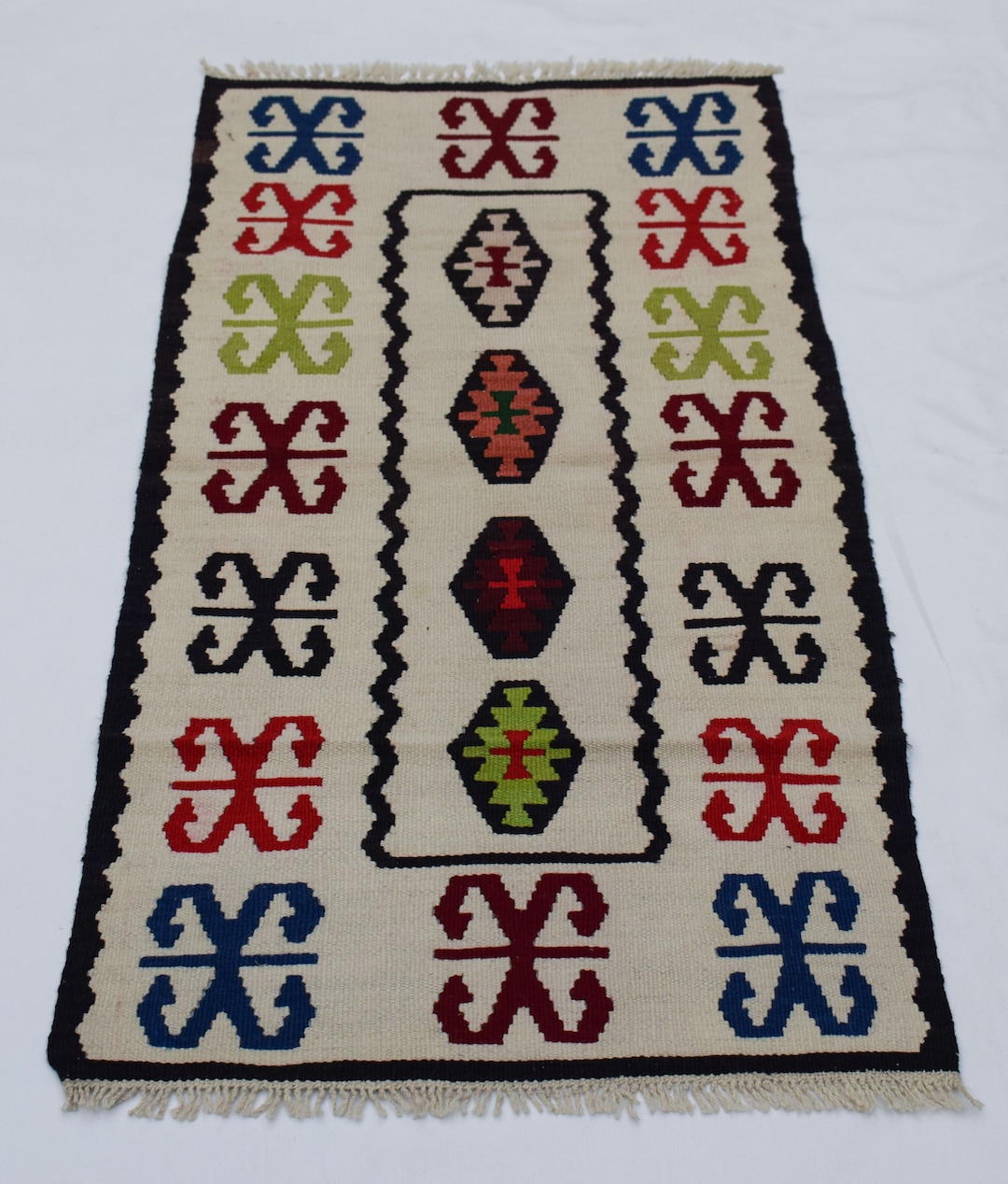 2x4 Kilim, White Kilim Rug,mini Modern Kilim , Handmade Dhurrie ...