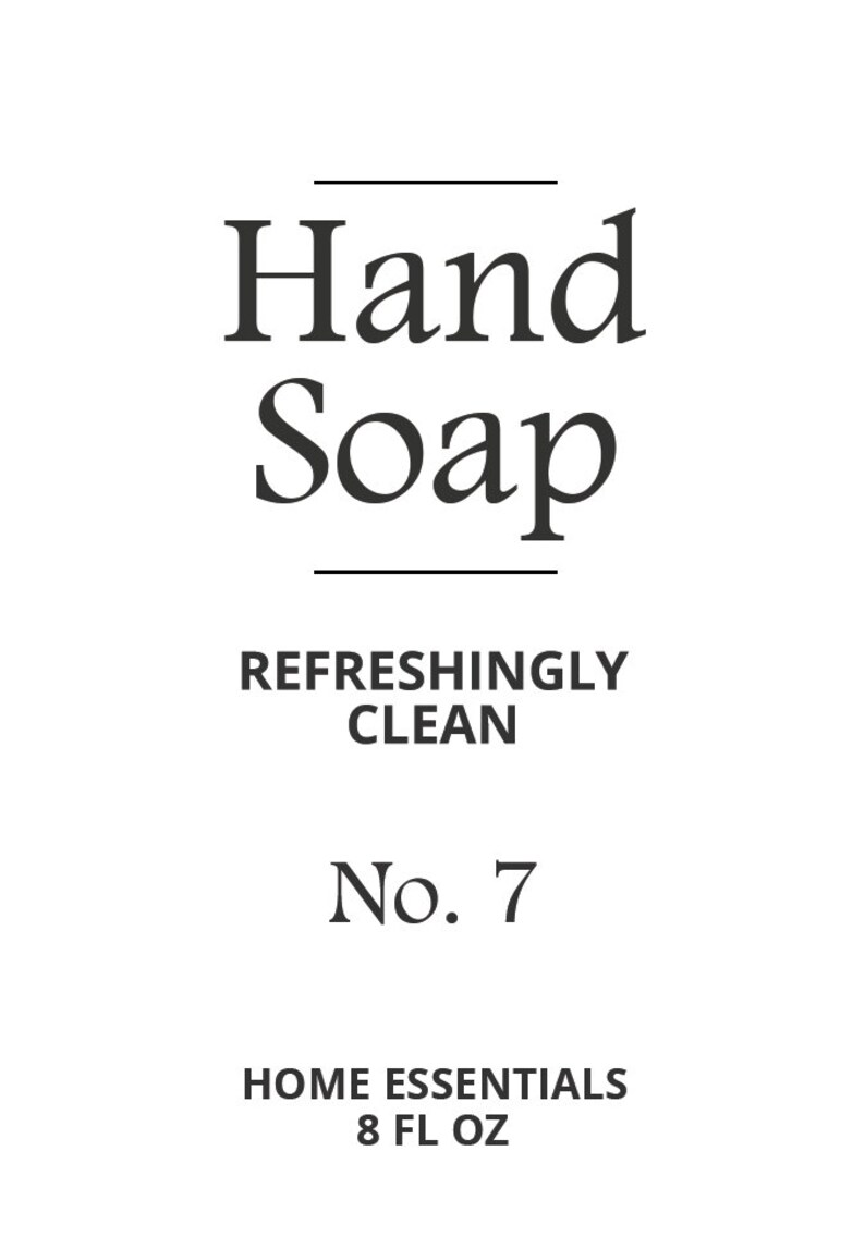 Hand Soap and Hand Lotion LABELS ONLY Modern Design Labels - Etsy