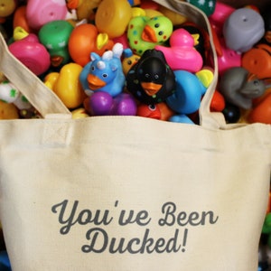 Bag of Ducks you've Been Ducked Canvas Tote Rubber Duck Lovers Perfect ...