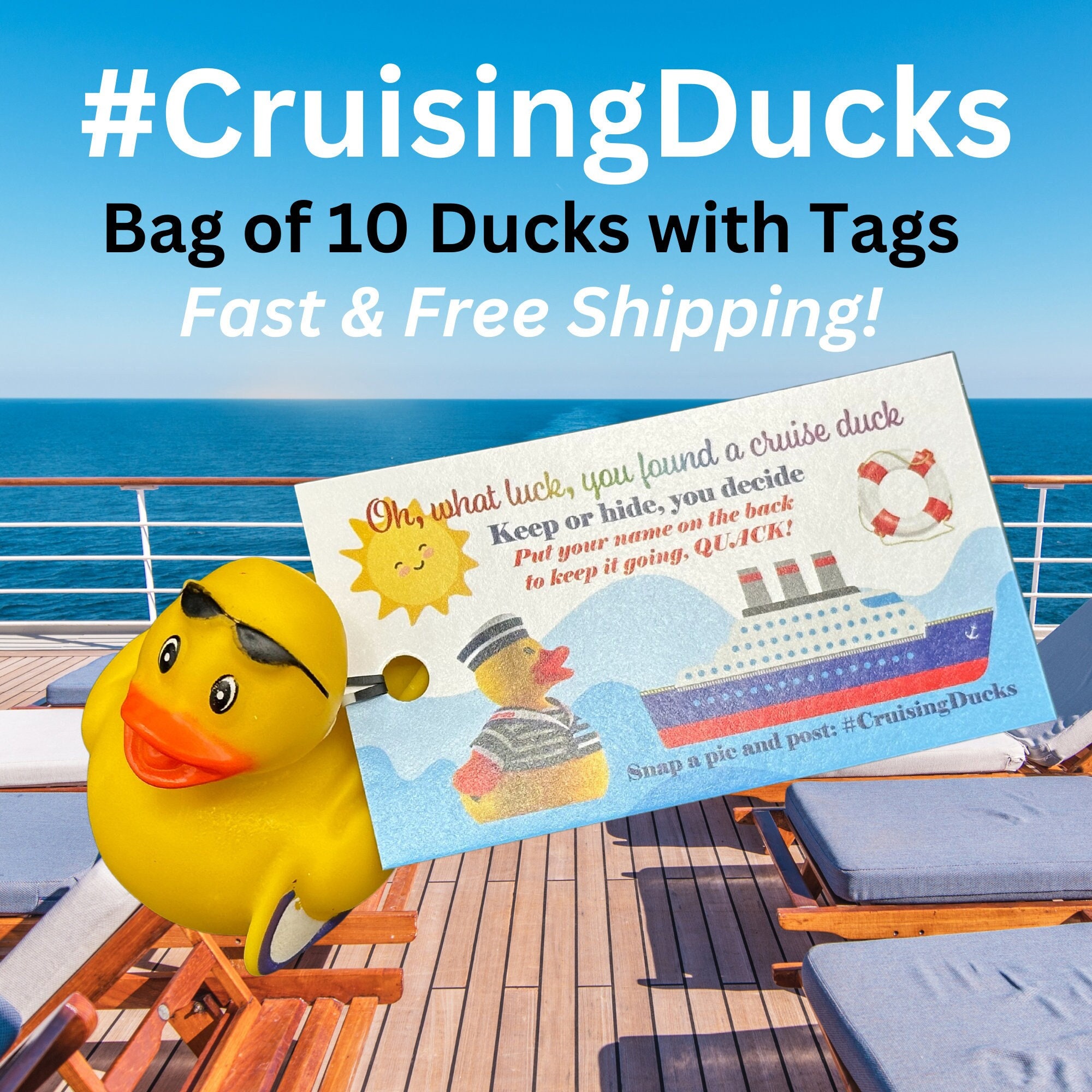 Bag of Cruising Ducks Tags & Ducks Complete Pack W/ Ties set - Etsy