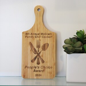 Custom Cooking Award | Engraved Cutting Board | Perfect Cooking Contest ...