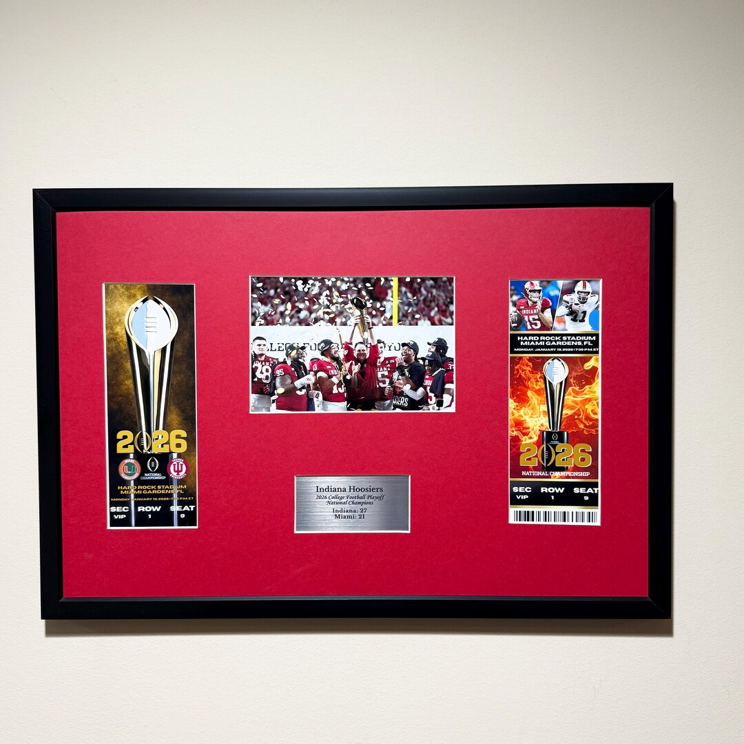Indiana Hoosiers 2026 CFP National Championship Framed Replica Tickets ...