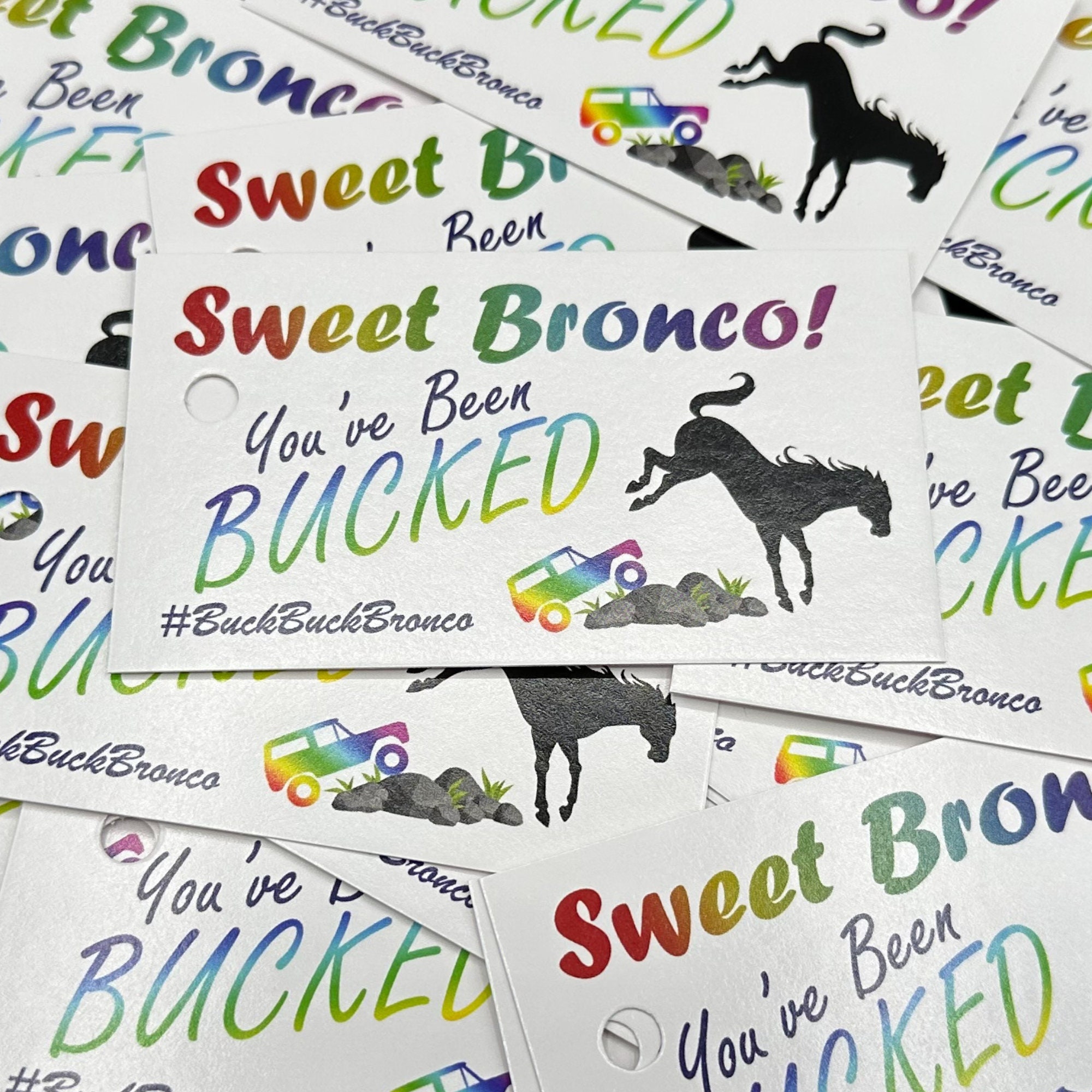 You've Been Bucked Tags Sets of 25 or 50 or 100 Tags With Ties Included ...