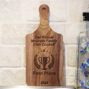 Custom Cooking Award | Engraved Cutting Board | Perfect Cooking Contest ...