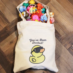 Bag of Ducks you've Been Ducked Canvas Tote Rubber Duck Lovers Perfect ...