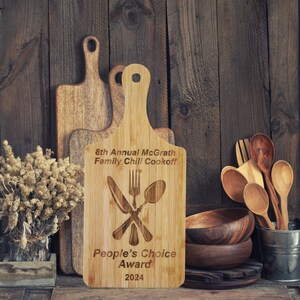 Custom Cooking Award | Engraved Cutting Board | Perfect Cooking Contest ...