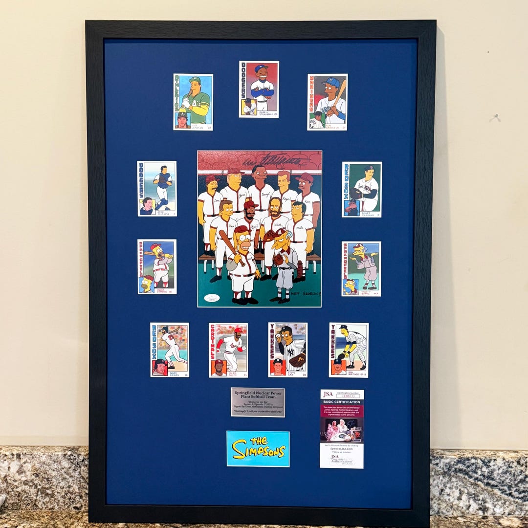 Signed Simpsons “homer at the Bat” Display | One of a Kind | Autograph ...