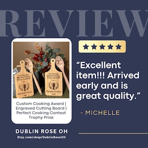 Custom Cooking Award | Engraved Cutting Board | Perfect Cooking Contest ...