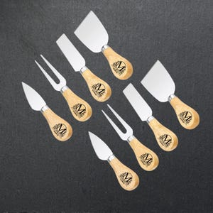 Set of 4 Engraved Cheese Knives | Personalized | Compliments ...