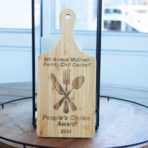 Custom Cooking Award | Engraved Cutting Board | Perfect Cooking Contest ...
