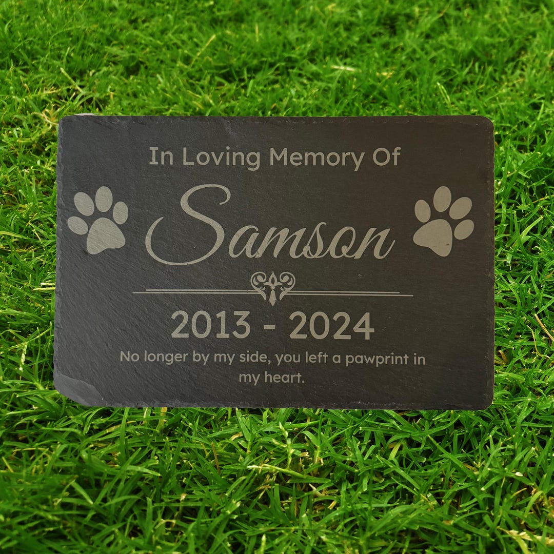 Personalized Dog Memorial | Custom Slate Memorial for Indoor/outdoor ...