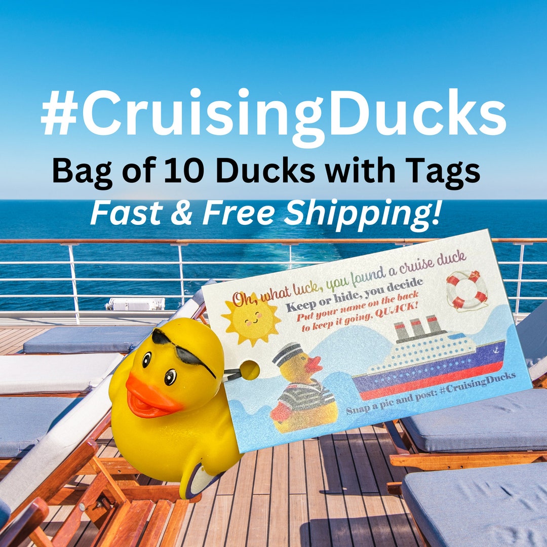Bag of Cruising Ducks Tags & Ducks Complete Pack W/ Ties set of 10 ...