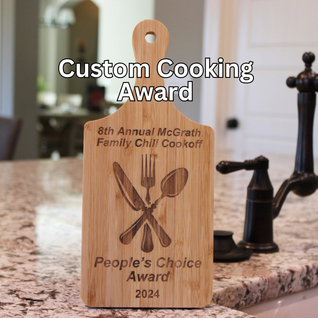 Custom Cooking Award | Engraved Cutting Board | Perfect Cooking Contest ...