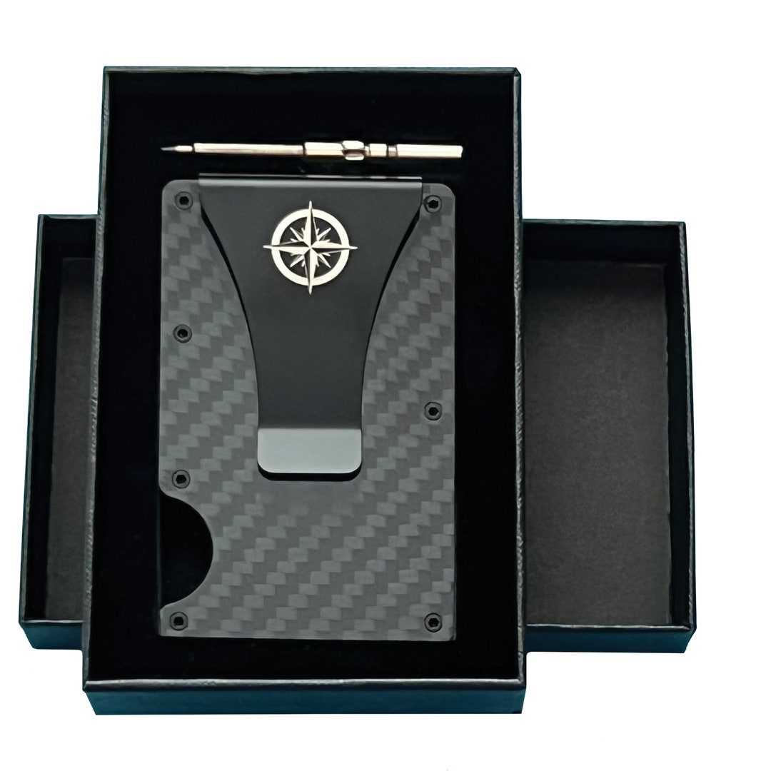 Front Pocket Wallet With Elegant Compass Design RFID Protection Comes ...