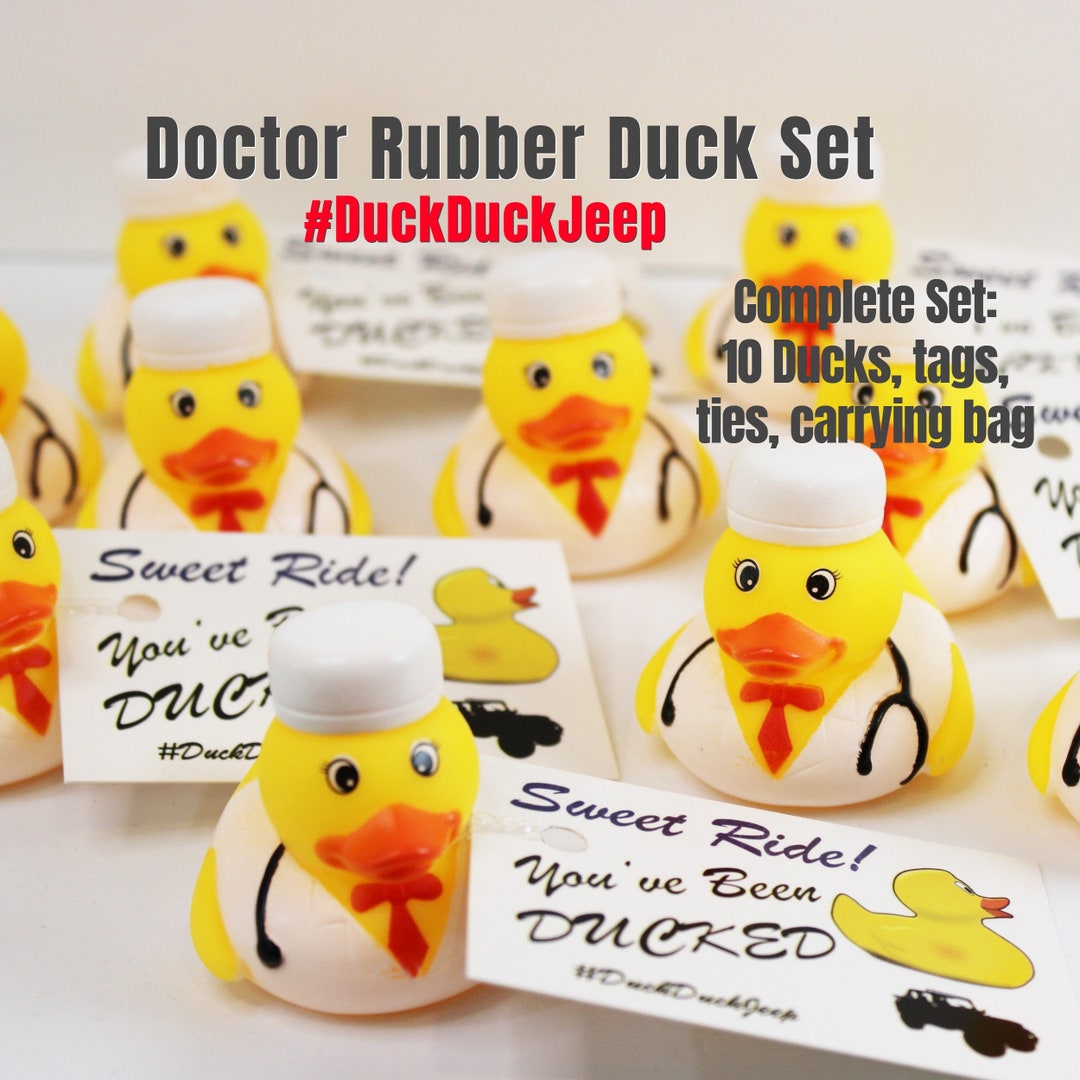 Doctor Rubber Duck Set for SUV Ducking: 10 Rubber Ducks With Tags, Ties ...
