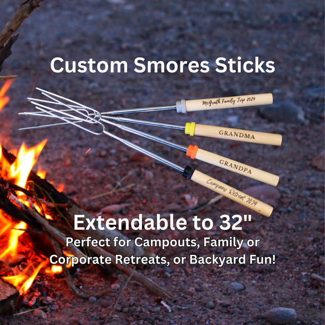 Personalized S'mores Forks | Extendable and Custom Engraved | Family ...